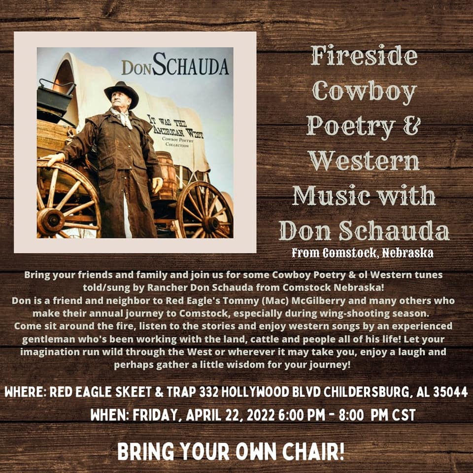 Fireside Cowboy Poetry & Western Music with Don Schauda - Red Eagle ...